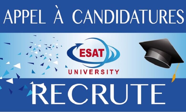 L’ESAT UNIVERSITY Recrute | Concours en Tunisie 2020 - مناظرات الوظيفة ...